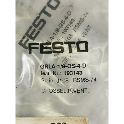 FESTO Drossel-Rückschlagventil GRLA-1/8-QS-4-D / 193143 3er