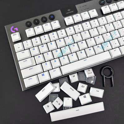 白色透光G913TKL键帽兼容罗技G915/G813/G815/G913/TKL机械键盘