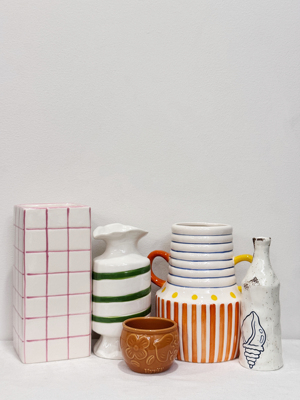 外贸出口 孤品 陶瓷花瓶 花器 花盆 手握杯  工具桶