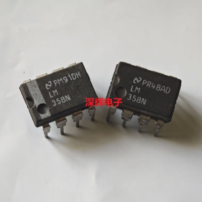 直插 LM358N AN P 进口拆机双路运算放大器IC芯片 DIP-8 可直拍