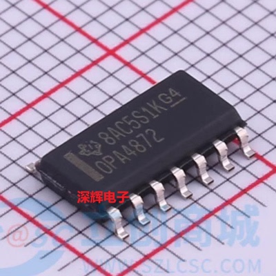 OPA4872IDR OPA4872 ID 全新进口多路复用器IC芯片 SOP-14 可直拍