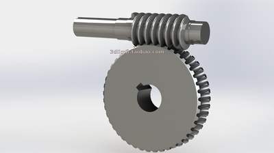 Solidworks蜗轮蜗杆模型带参数step适用于proe creo FreeCAD UGNX