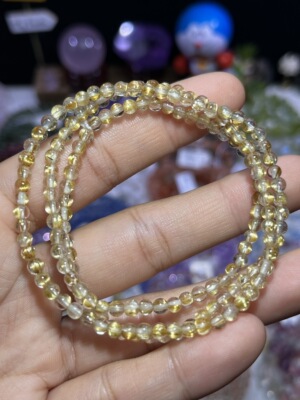 NO.6537天然钛金三圈手链3.6mm10.5g