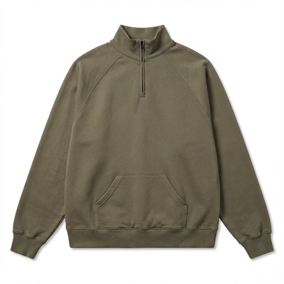 BPCALL 26SS 立领半拉链卫衣Vintage厚520克加绒卫衣ins帽衫外套