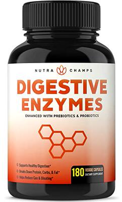 Digestive Enzymes with Prebiotics & Probiotics 180 Vegan
