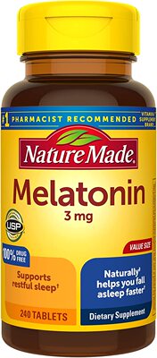 美国代购Nature Made Melatonin 3 mg Tablets, Dietary Suppleme