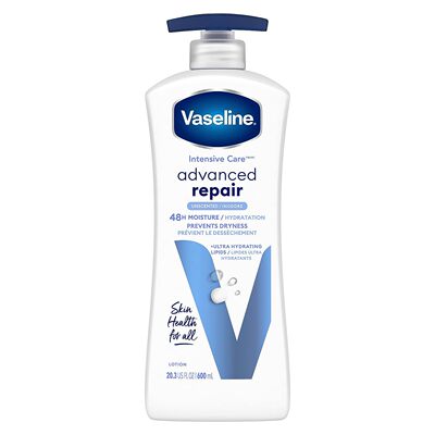 美国代购Vaseline Advanced Repair Body Lotion, Unscented