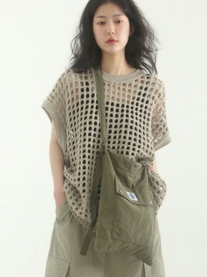 网眼针织背心meshknitvest