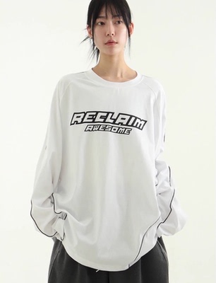 字母风棉质长袖韩国代购