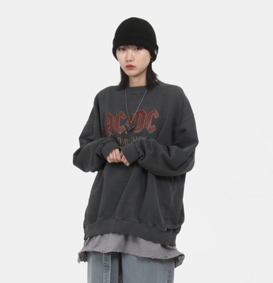 韩国代购摇滚精神套头卫衣