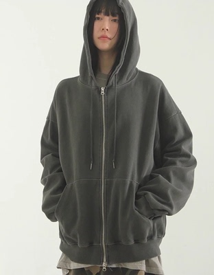 cotton2wayhoodzip-up