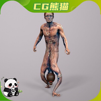 UE4虚幻5 Siamese_twins 双头变异连体双胞胎怪物动画模型