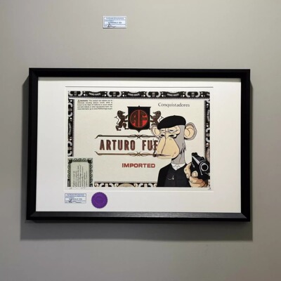 S5h限量版画 阿图罗富恩特雪茄Arturo Fuente&元宇宙无聊猿挂画