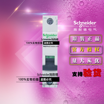 正品施耐德A9N18163直流小微型断路器iC65N DC 1P C 63A空气开关