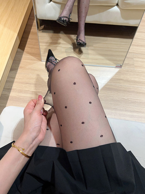 0D超薄丝滑波点丝袜连裤袜