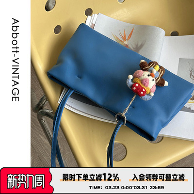 AbbottVINTAGE【海盐小方】头层牛皮小众休闲女包单肩包简约春新