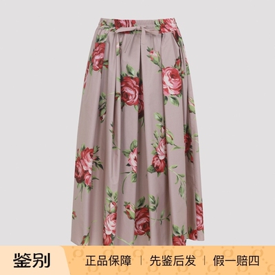 DOLCE & GABBANA 粉色棉质印花DG半身裙26早春新款意大利代购正品