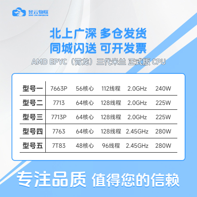 AMDEPYC77637T83正式版CPU