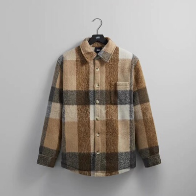 KITH SHERIDAN SHIRT JACKET-Desert 法兰绒羊羔毛夹克