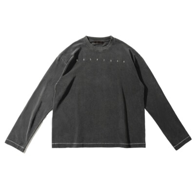 SELFNESS水洗做旧磨毛软糯长袖