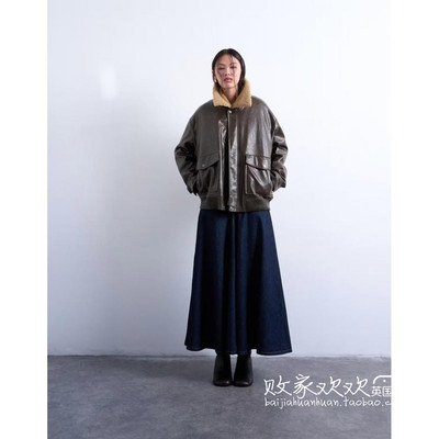 英国代购正品12.04 2025潮流导向 女装新款 TS牛仔长款百搭半身裙