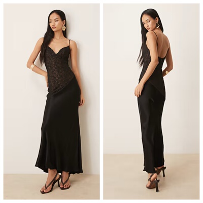 女装新款吊带露背长款连衣裙