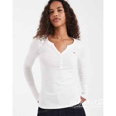 英国代购正品10.22 2025潮流导向 女装新款 休闲浅色长袖舒适T恤