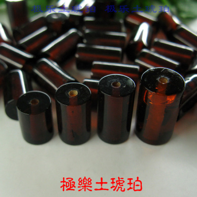 【极乐土琥珀】7171天然血珀桶珠散珠6.5~8.5 琥珀桶珠琥珀珠子