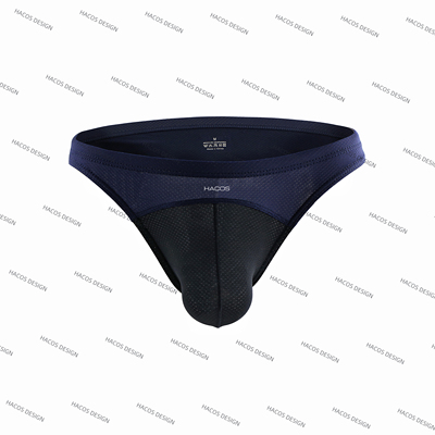 HACOS新款撞色拼接调整内裤网眼透气运动内裤翼感轻薄亲肤三角裤