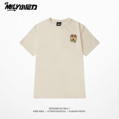 美式复古潮牌刺绣印花短袖T恤
