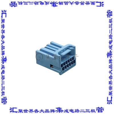 MX34012SF4 矩形连接器外壳12POS插座2排2.2mm母形插口蓝色自由悬