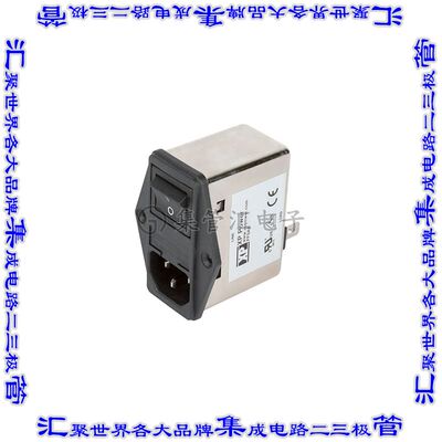 FFSAS06BFR 电源接入连接器3POS插座公型片状插脚IEC320-C14面板
