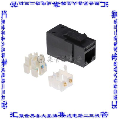 RV5MJKUBK-B24 接插件连接器REVCONN CAT5E JACK BLACK