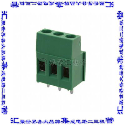 282856-3 线对板连接器3POS接线端子5mm通孔水平带板