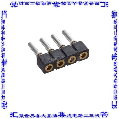 714-93-104-31-018000 针座连接器4POS插座2.54mm母形插口通孔直