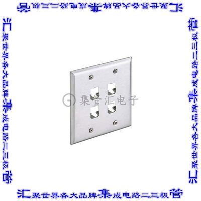 CFP4S-2GY 接插件连接器FACEPLATE, 4 PORT, DOUBLE GANG,
