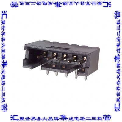 5-103361-3 针座连接器5POS接头2.54mm公形插针通孔直角镀金