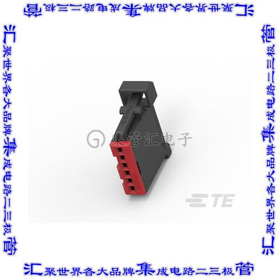 2272431-3 矩形连接器外壳6POS插座母形插口黑色自由悬挂