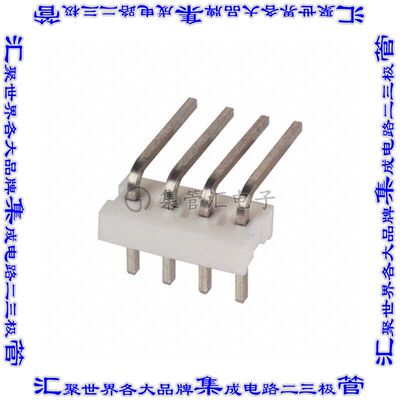 640453-4 针座连接器4POS接头2.54mm公形插针通孔直角锡