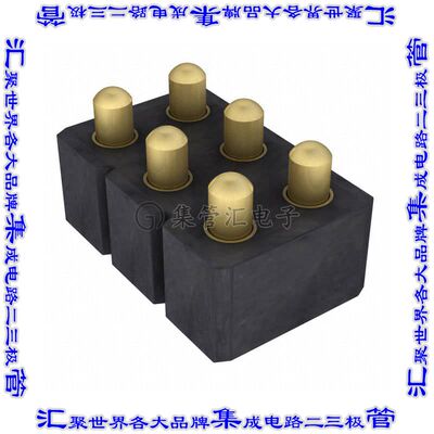 813-S1-006-30-017101 弹簧式连接器6POS活塞型2排2.54mm表面贴装