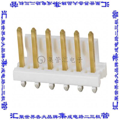 3-641208-6 针座连接器6POS接头3.96mm公形插针通孔直针镀金