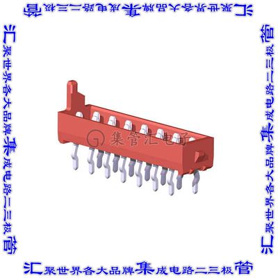 CA3004P1300 针座连接器4POS接头2排2.54mm公形插针通孔直针锡