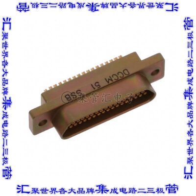 DCCM51SSB 连接器51POS插座母插口3排D-TYPE型面板安装