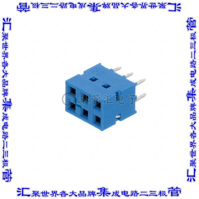 76342-303LF 针座连接器6POS插座2排2.54mm母形插口通孔直针镀金