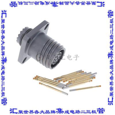 ALM00FD11-35S(072) 圆形连接器13POS插座母插口压接镀金面板安装