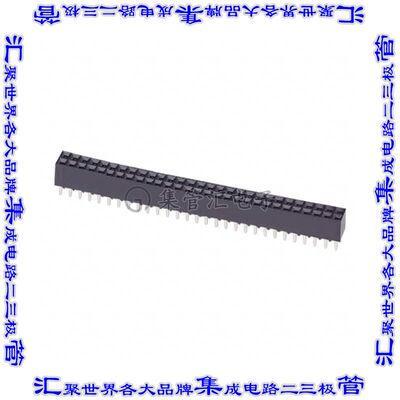 3-534998-0 针座连接器60POS插座2排2.54mm母形插口通孔直针镀金