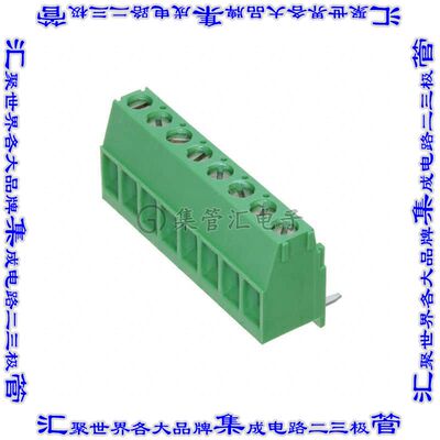 284415-8 线对板连接器8POS接线端子3.81mm通孔垂直带板