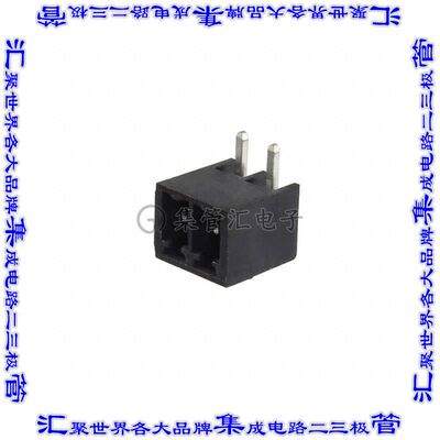 5452027 端子块连接器2POS接头公引脚带罩3.81mm黑色90DEG通孔