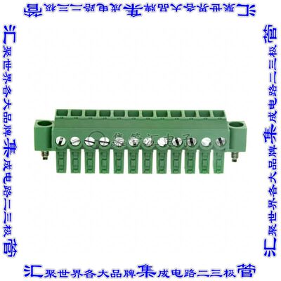 1-284511-2 端子块连接器12POS插头母插口3.81mm绿色自由悬挂