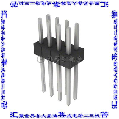 PEC04DADN 针座连接器8POS分离式2排2.54mm公形插针通孔直针锡